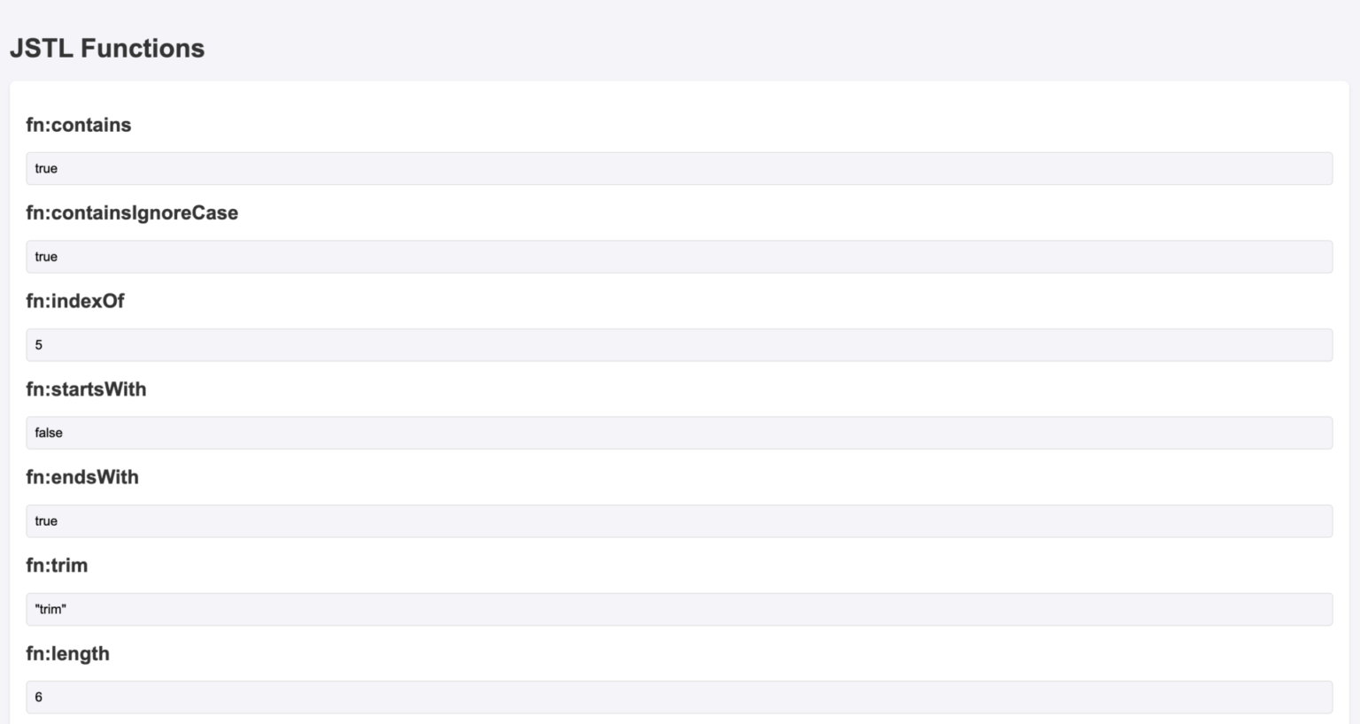 JSTL Functionsタグの一覧とそのサンプルをご紹介！！