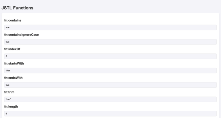 JSTL Functionsタグの一覧とそのサンプルをご紹介！！