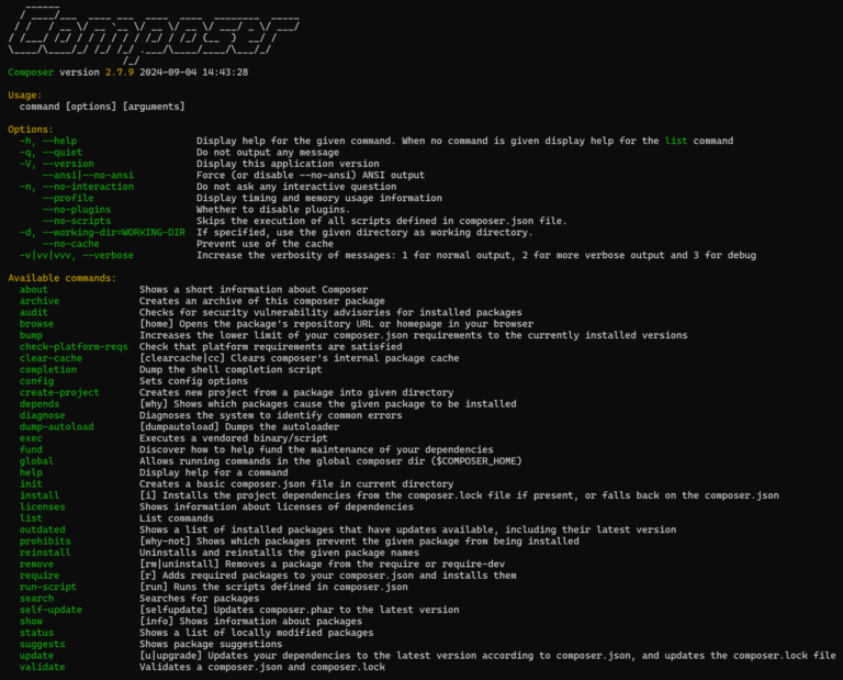 【Laravel】Composerコマンド一覧とサンプル
